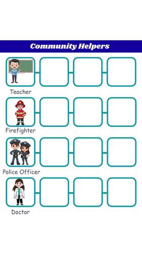 Community Helpers Cut and Paste Activity | Community Helpers Matching ...