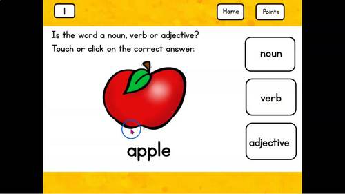 Fall Nouns Verbs and Adjectives For Google Classroom™ Distance Learning