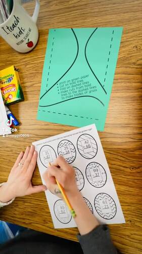 Easter Math Craft- EGGquation Hunt Addition and Subtraction within 20 ...