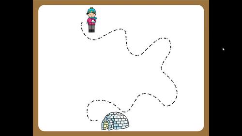 Winter Fine Motor Skills. Printable Tracing Lines Worksheets for Pencil ...