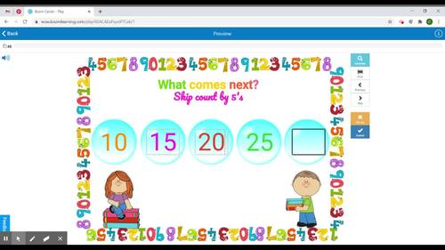 Skip Counting by 5's and 10's (within 100) Boom Cards by Math Through Games