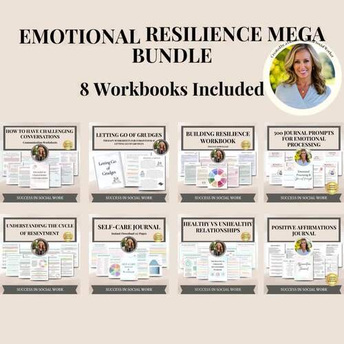 Emotional Resilience Mega Bundle Therapy Worksheets Life Skills Teen ...