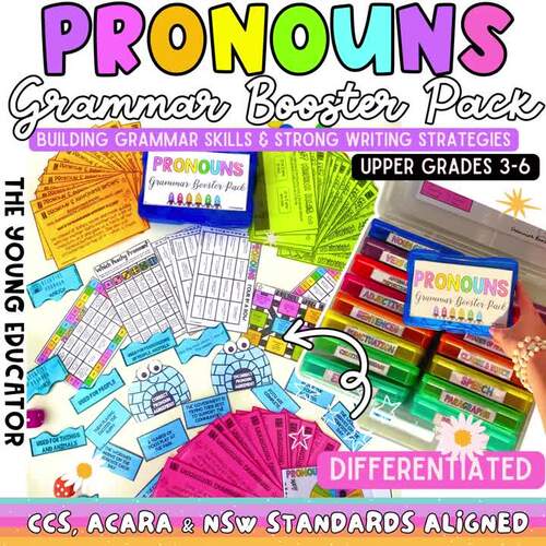 Pronouns Activities | GRAMMAR BOOSTER PACK | Differentiated Grades 3-6 ...