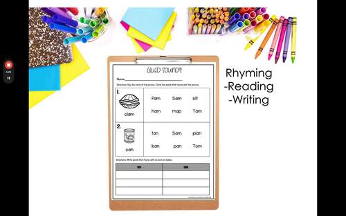 Glued Sounds an, am, and all Worksheets and Sorting Phonics | TPT