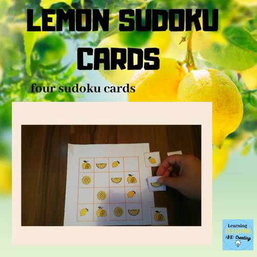 LEMON SUDOKU GAME by Learning Teaching And Creating | TPT