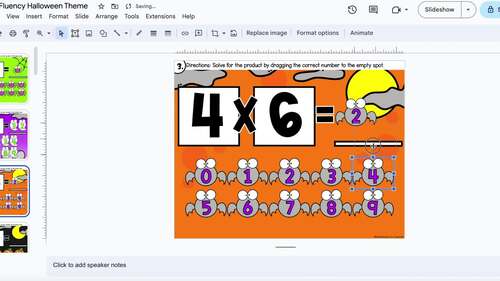 Multiplication Fact Fluency x1-10 Bundle | Halloween | Google Slides