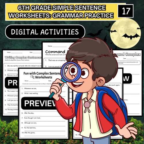 6th Grade Simple Sentence Worksheets: Grammar Practice for Mastery