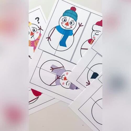 Snowman Feelings Flashcards and Matching Game by The Behavior Bestie
