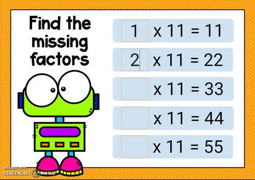 Multiplication Table of 11 Boom Cards™ Distance Learning by Creating 4 ESL
