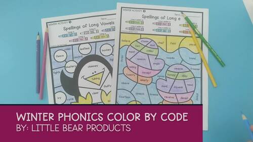 Winter Coloring Pages Phonics Worksheets Winter Color by Code Activities