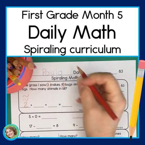 1st Grade Daily Math Spiral Review Warmups Morning Work January Fairy ...
