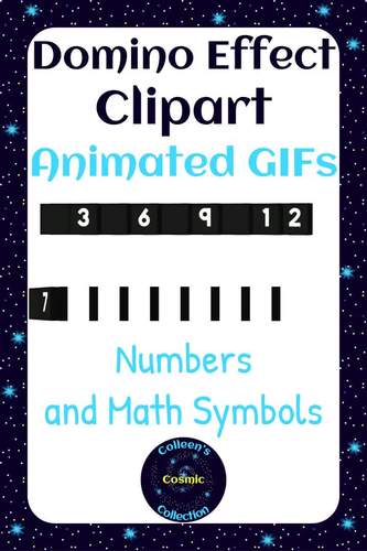 Domino GIFs - Animated Dominoes Clipart – Black with White Numbers