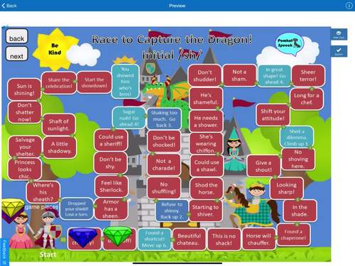 Castle Rescue Games! /sh/, /ch, & /j/ Articulation Practice Distance ...