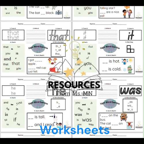 Fry's First 100 Sight Word Bundle by Resources from Ms MN | TPT