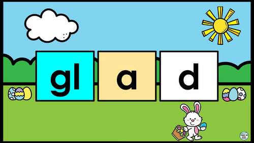 Easter Beginning Blends with Short Vowels | Digital CCVC Consonant Blends