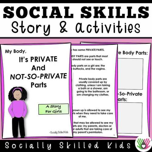 My Body, It's Private Parts Social Skills Story and Activities | TpT