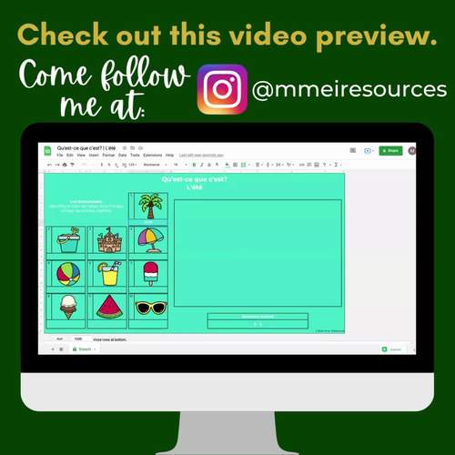Qu’est-ce que c’est? | L'été | French Summer Vocabulary | Pixel Art Fun