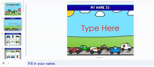 Kindergarten No-Prep ELA and Math Worksheets - Car/Vehicle Themed