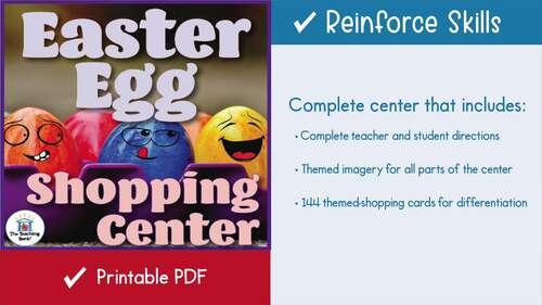 Easter Money Math Center by The Teaching Bank | TPT