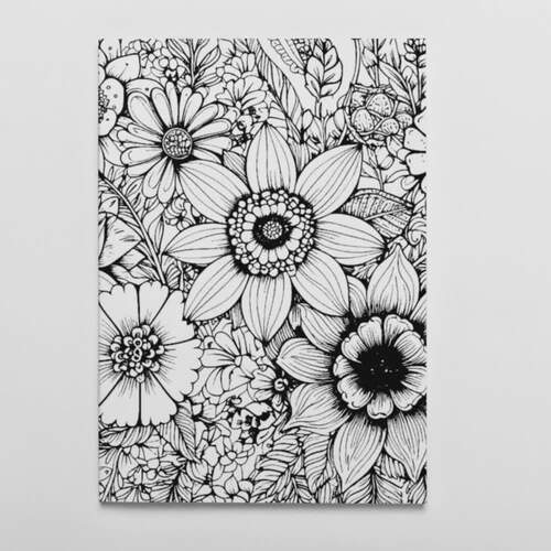 Coloring Pages (50 pages) - 50 Spring Flowers Pattern Vol.3 by TLI