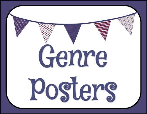 Genres Posters With Clip Art Characters by Cindy's Treasures | TPT