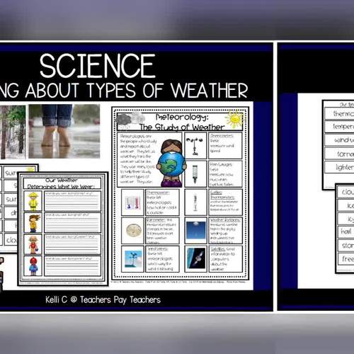 Learning About Types of Weather During Seasons Activities by Kelli C