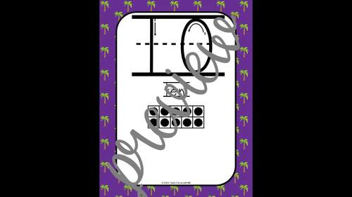 Number Posters 0-30 with Ten Frames Dinosaur Theme Classroom Decor