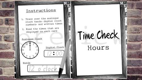TELLING TIME Read Write Analogue Digital Clock Hours Printable Task ...