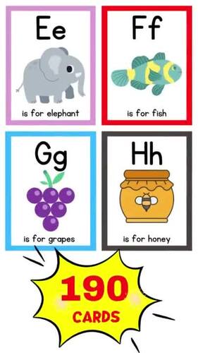 Welcome Back to School | Alphabet Flash Cards Classroom Decor | ABC Posters