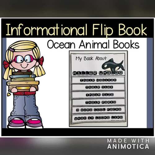 Animals Research Reports Graphic Organizers and Flip Books For Ocean ...