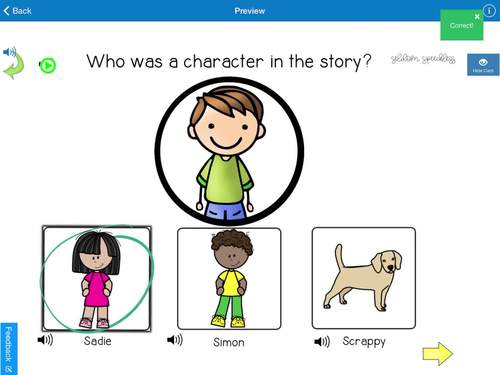 Sadie & the Snowman Story Grammar Review Boom Cards for Story Retell ...