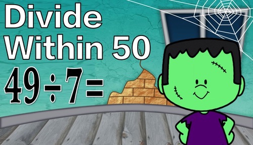 Halloween: Divide Within 50 Fact Fluency: Math Brain Break | TPT
