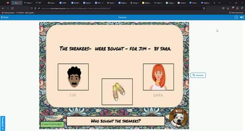 Passive Voice Activity BOOM CARDS and Google Slides #2 by BigDogCards-SLP