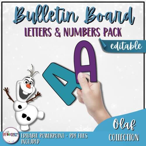 Editable Winter Bulletin Board Letters, Numbers & Symbols | Frozen Theme