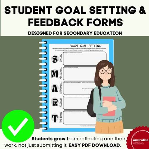 Student Feedback Form & SMART Goal Setting for High Schoolers | TPT