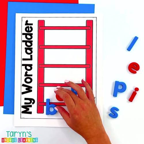 Word Ladders 1st Grade | CVC Word Ladder Templates by Taryn's Unique ...
