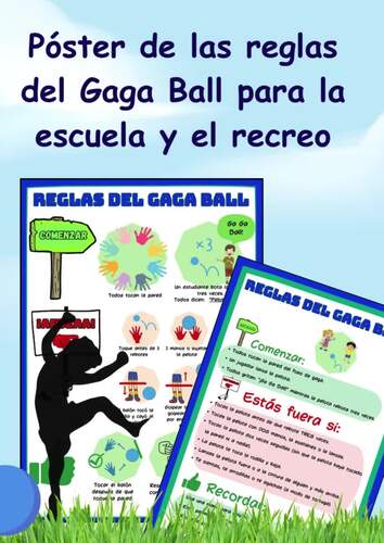 Spanish Gaga Ball Poster Rules | Reglas del póster del Baile de Gaga en ...
