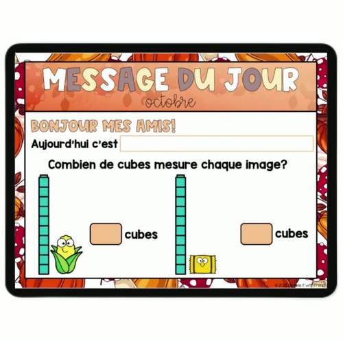 Message du Jour Octobre | French Message of the Day October | TPT