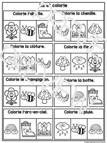 French Spring Reading Activities | Les activités de lecture du printemps