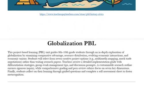 Globalization Project by PBL History & Civics | TPT