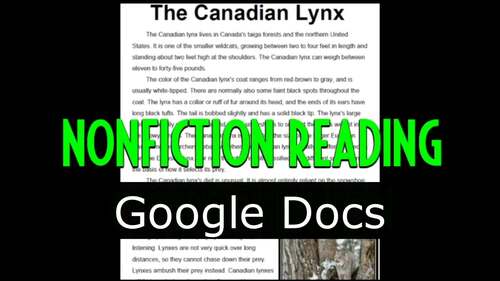 Mammals Nonfiction Reading Passages Multiple Choice 4th 5th Grade