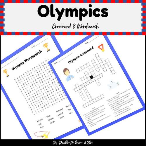 Olympics Crossword & Wordsearch 4-9 MorningWork Social Studies Activity