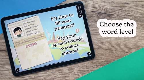 Articulation Passport Game - T - PowerPoint & Boom Cards™ No Prep Digital