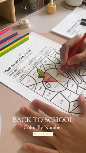 Back To School Color By Number Addition to 20 | Math Activities | PDF ...