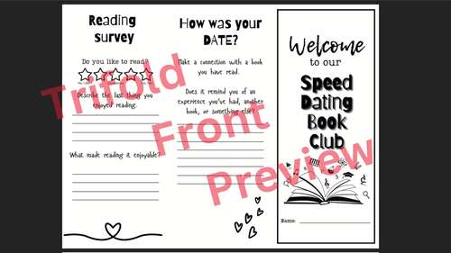 Speed Dating Book Club Activity by The MiddleVerse | TPT