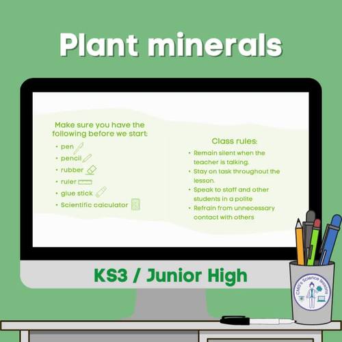 Plant minerals (KS3) by CMGs Science lessons | TPT