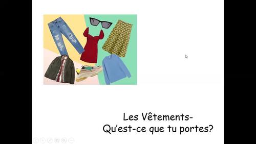 French Clothing Video Note Bundle by Sr and Monsieur Schepeez | TPT