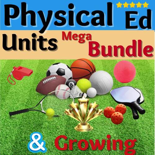 Physical Education Sports Units Mega Bundle PE Gym Lessons Full Year