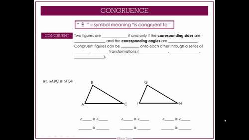 Geometry PowerPoint | Congruent Triangles DISTANCE LEARNING by Kacie Travis