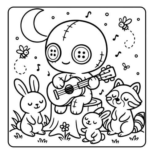 Cozy Killers Coloring Pages | 45 Creepy Cute Halloween Horror Designs